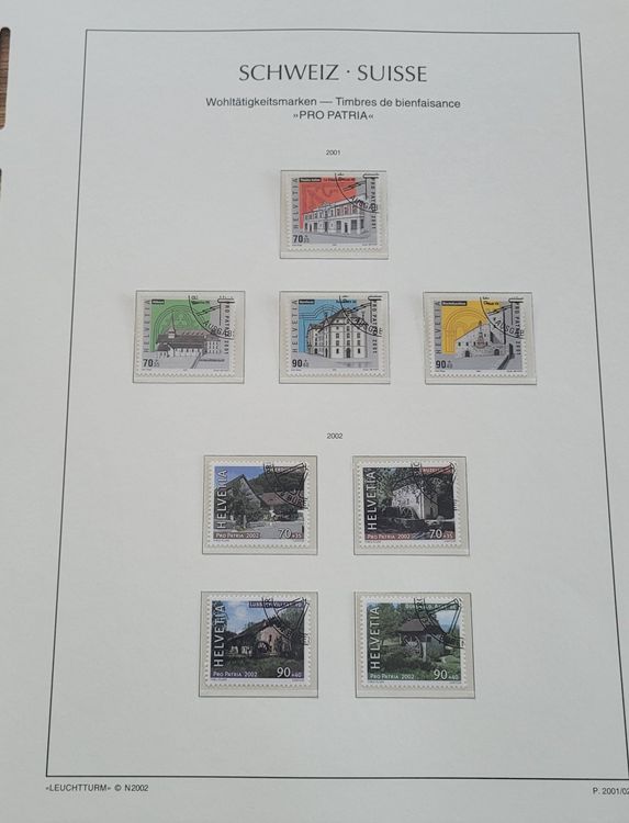 Los mit Marken CH auf Blatt Pro Patria 2001-2002 (Gebraucht) in Biel/Bienne für CHF 5 – mit ...