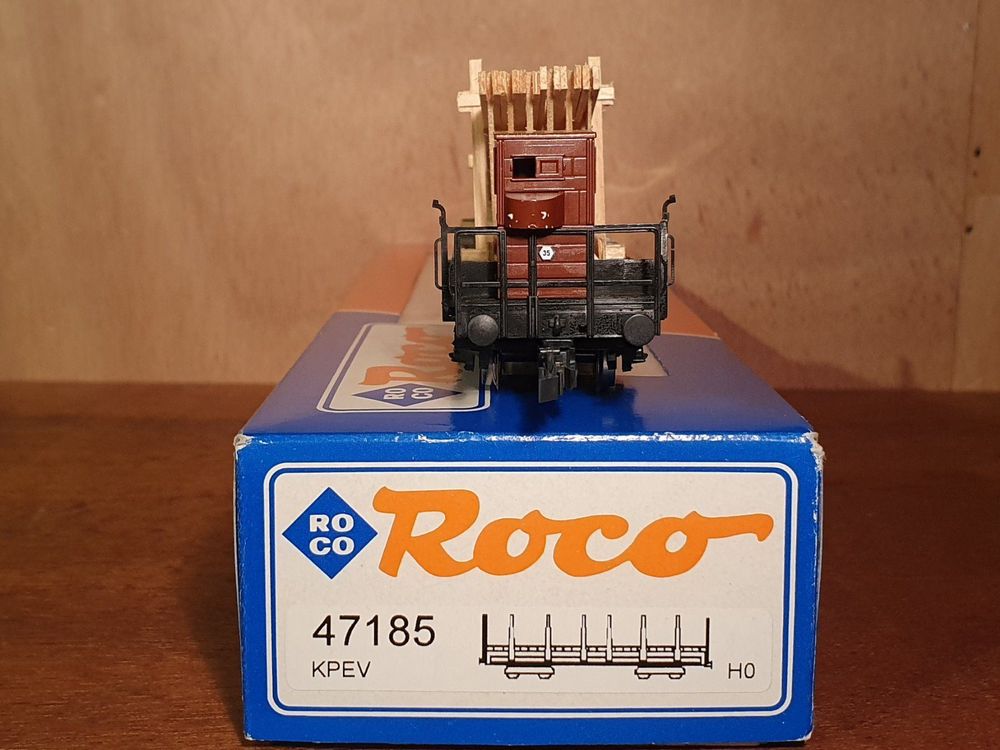 Roco 47184 KPEV Flachwagen m. Dachbinder (Neu (gemäss Beschreibung)) in ...