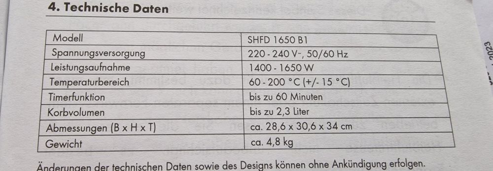 Silvercrest heissluftfritteuse shfd 1650 B1 (Gebraucht) in Goldach für ...