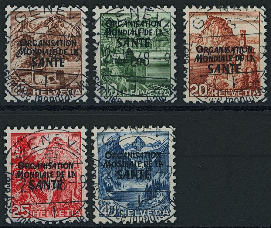 1948 - Genfer Aemter · OMS - Ersttag Voll Stempel ET (Gebraucht) in Schindellegi für CHF 575 ...
