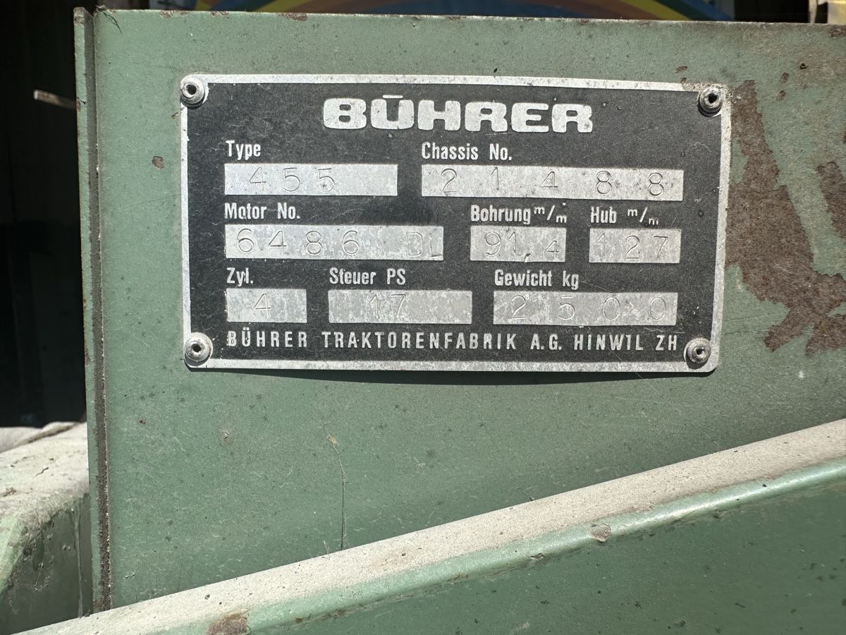 Bührer 455 Traktor, Oldtimer, ab Platz! (Gebraucht) in Ebmatingen für ...