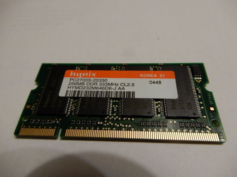 256 DDR 333MHz CL2.Ram zu IBM ThinkPad Laptop PC2700S-25330 (Gebraucht ...