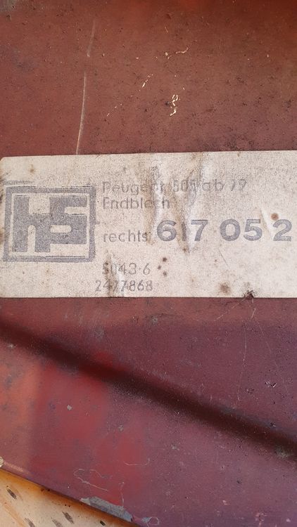 Peugeot 505 ab 79 Endblech (Neu (gemäss Beschreibung)) in Brenzikofen für CHF 30 – nur Abholung ...
