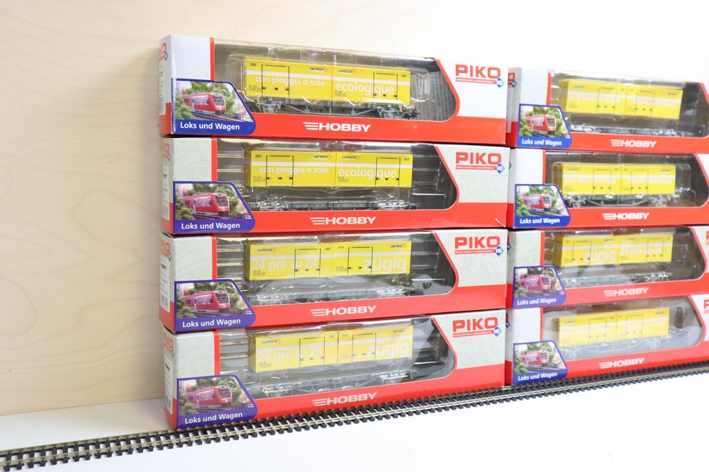 PIKO 8 x Schweizer Post Container Wagen Set 57724/26 (Gebraucht) in ...