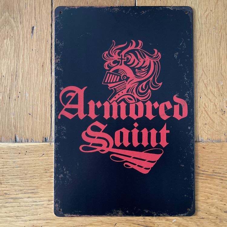 Blechschild 20x30cm ARMORED SAINT Retro Heavy Metal Vintage (Gebraucht ...