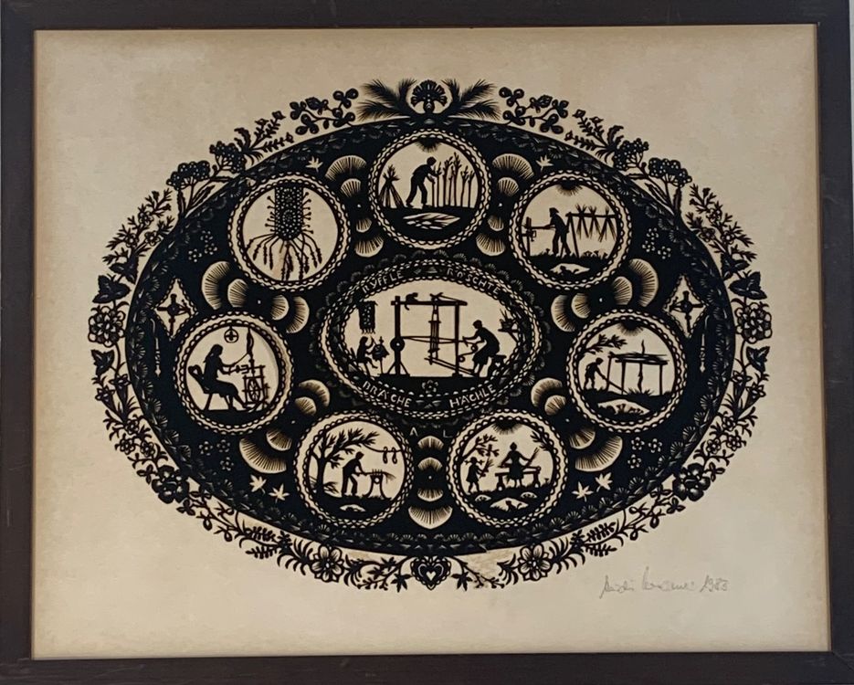 Heidi WIDMER (1941) grosse Scherenschnitt (Gebraucht) in Root für CHF 80 – mit Lieferung auf ...