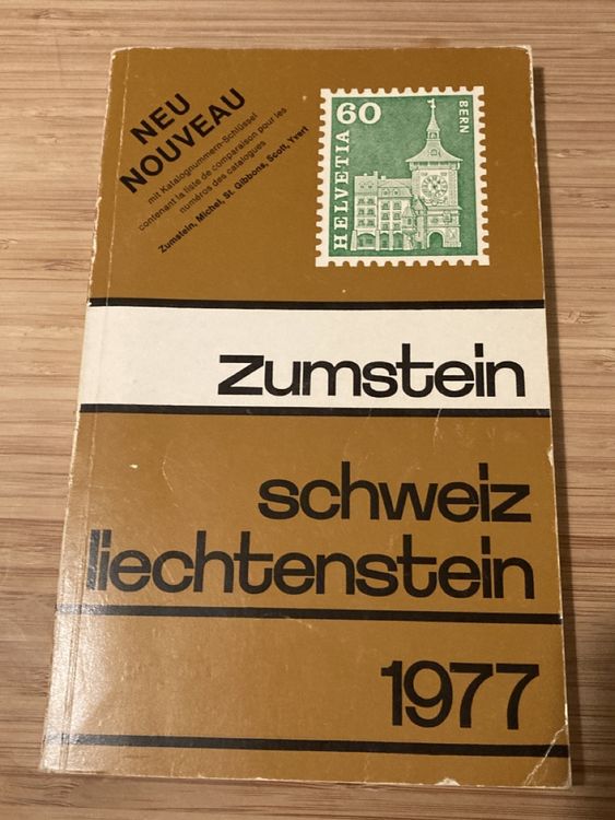 Briefmarkenkatalog Zumstein Schweiz Liechtenstein 1977 (Gebraucht) in Biel/Bienne für CHF 4 ...