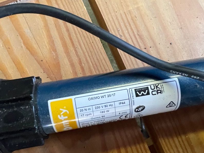 Somfy Oximo 50 WT 20/17 Neuware ø50 LT50 (Neu und originalverpackt) in ...