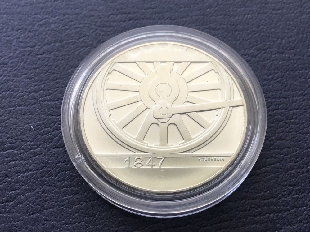 Sehr schöne 20 Franken Silbermünze 150 Jahre CH Bahnen 1997 (Neu (gemäss Beschreibung)) in St ...