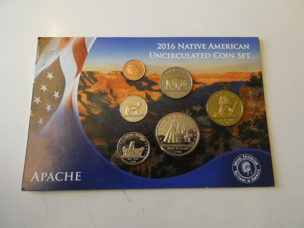 USA 2016, Native American Uncirculated Coin Set Apache (Neu (gemäss ...