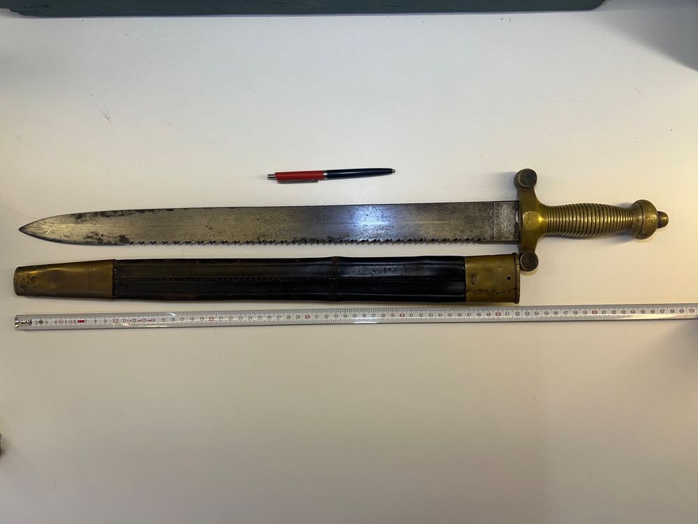 Schweizer Armee Faschinenmesser mit Scheide aus 1890 (Gebraucht) in für ...