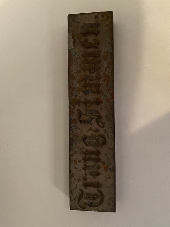 Alte Druckform „Traugott Simmen“ (Gebraucht) in Cortébert für CHF 50 ...