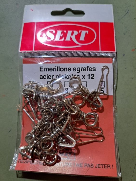 12 émerillons agrafes XL n° 5 Agrafen Wirbel (Neu und originalverpackt ...
