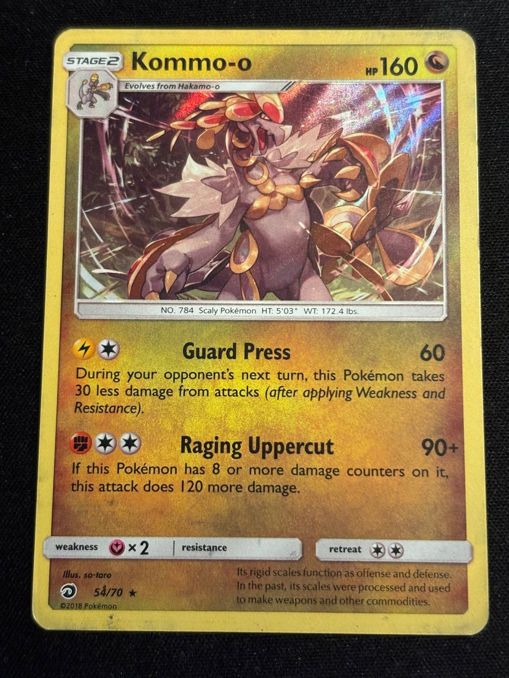 Pokemon Kommo-o holo - Dragon-Majesty 54/70 - English (D'occasion) à ...