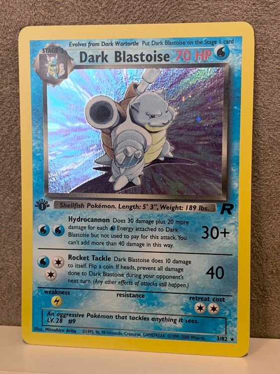 3/82 *1.Edition Dark Blastoise Holo ENG Pokemon Team Rocket (Gebraucht ...