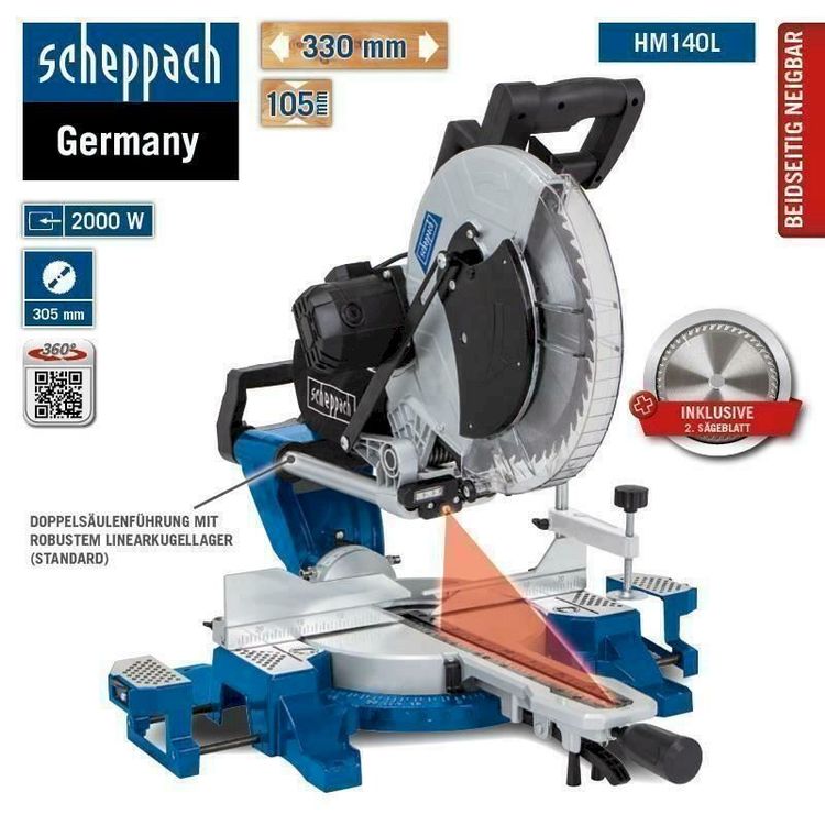 SCHEPPACH HM140L Kapp- Gehrungssäge (Neu und originalverpackt) in ...