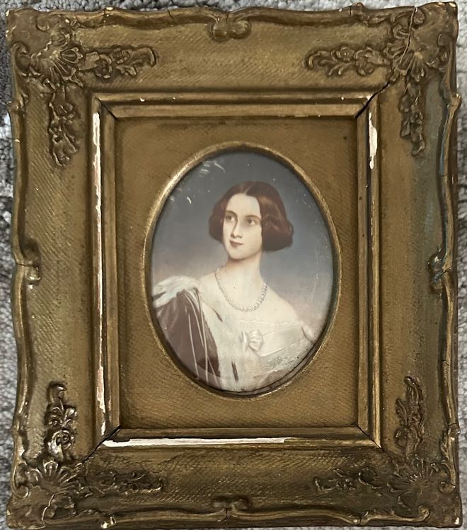 Antike Miniatur Damen Portrait Gemälde | Kaufen auf Ricardo