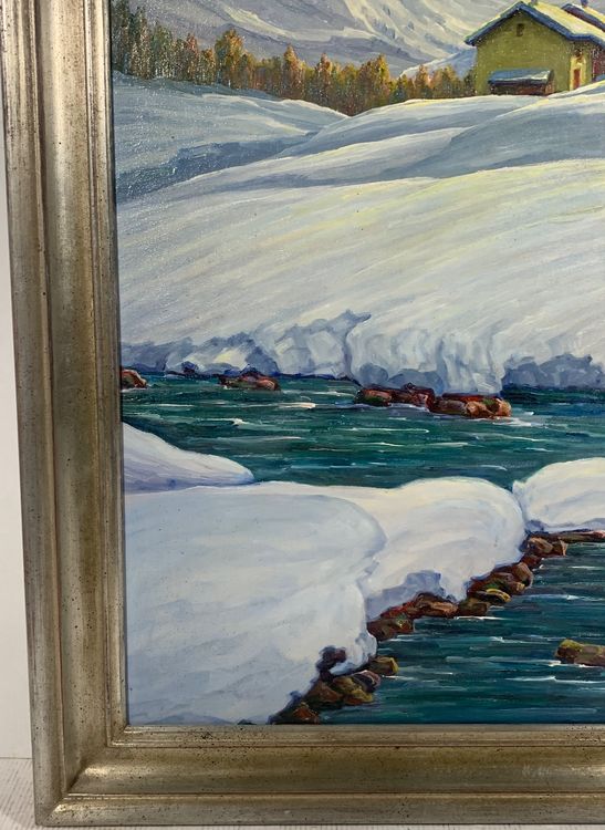 August Weber (1898-1957) Winterlandschaft Gemälde | Kaufen auf Ricardo