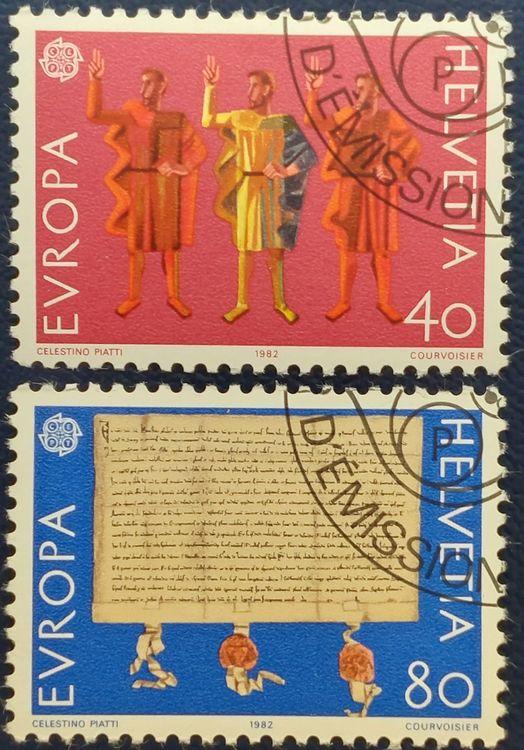 1982 Europamarken 670-671 ET ʘ Stempel, gummiert | Kaufen auf Ricardo