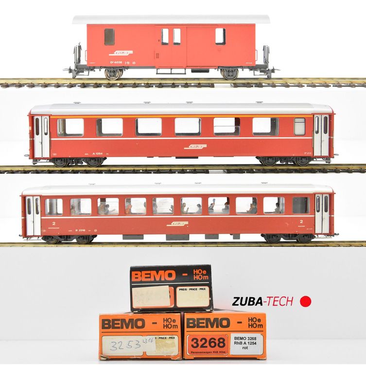 Bemo 3x Personenwagen EW I RhB H0m GS mit OVP (Gebraucht) in St. Gallen für CHF 61 – mit ...