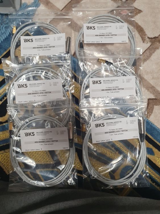 BKS 408-5808IEC.015 TV-Balun IEC/MMC, 1.5m, Tülle schwarz (Neu und ...
