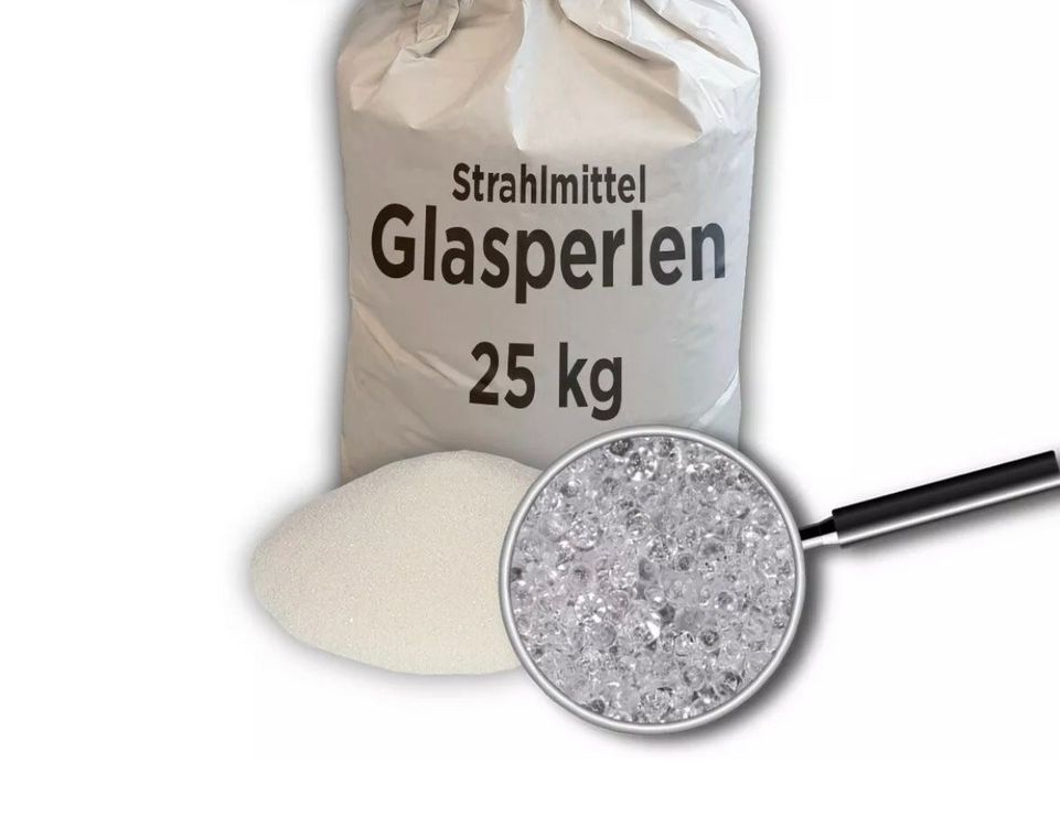 +Strahlmittel Glasperlen 25 kg Sandstrahl 25 kg Glasperlen 2 (Neu und originalverpackt) in ...