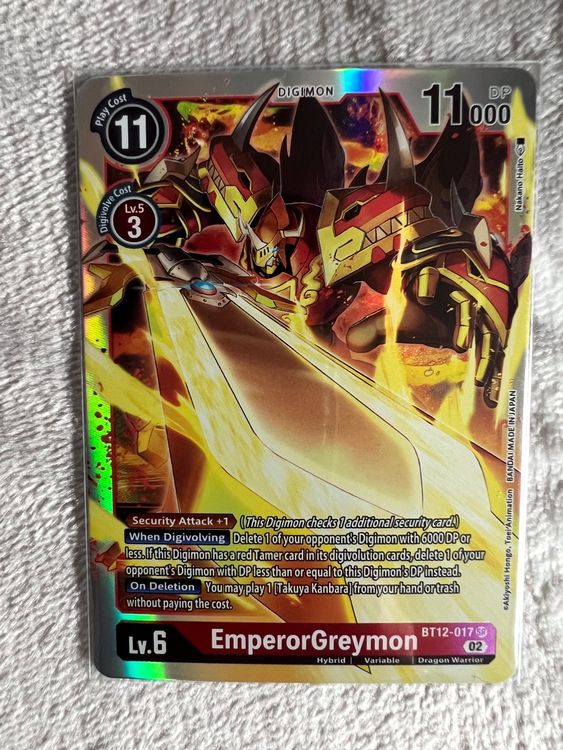 Digimon TCG EmperorGreymon BT12 | Kaufen auf Ricardo