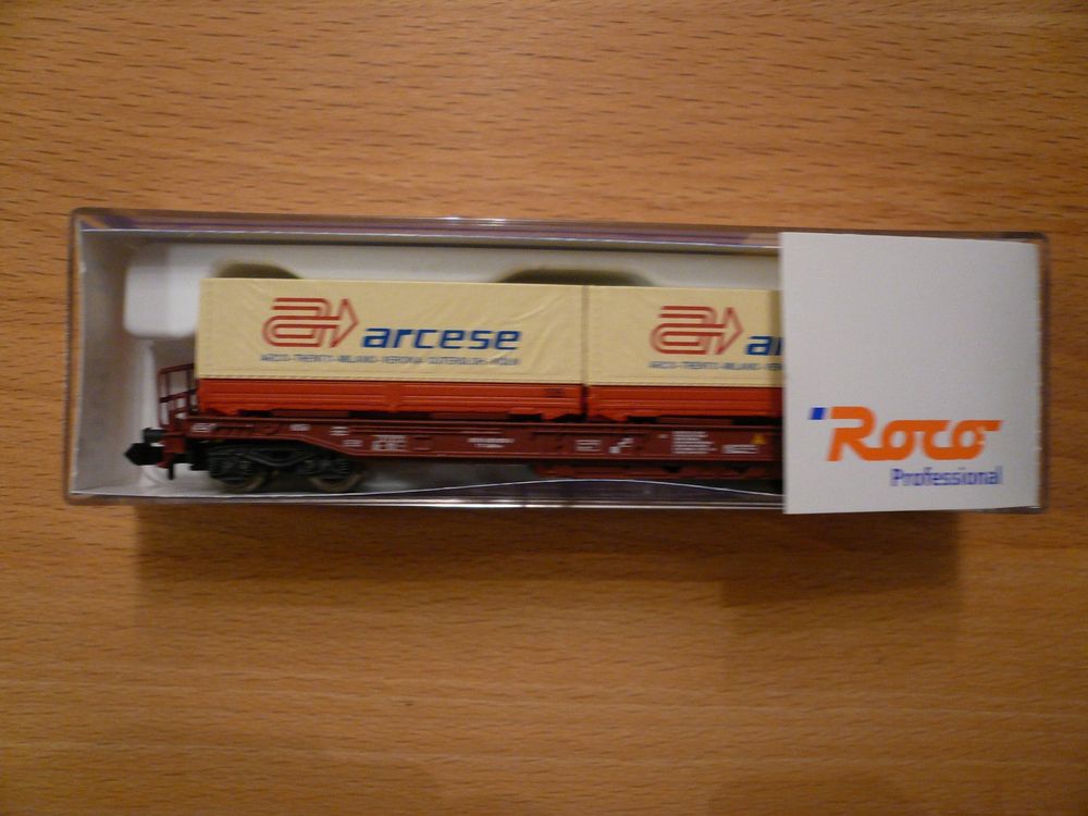 Roco FS Einheitstaschenwagen mit "Arcese" (Neu (gemäss Beschreibung ...