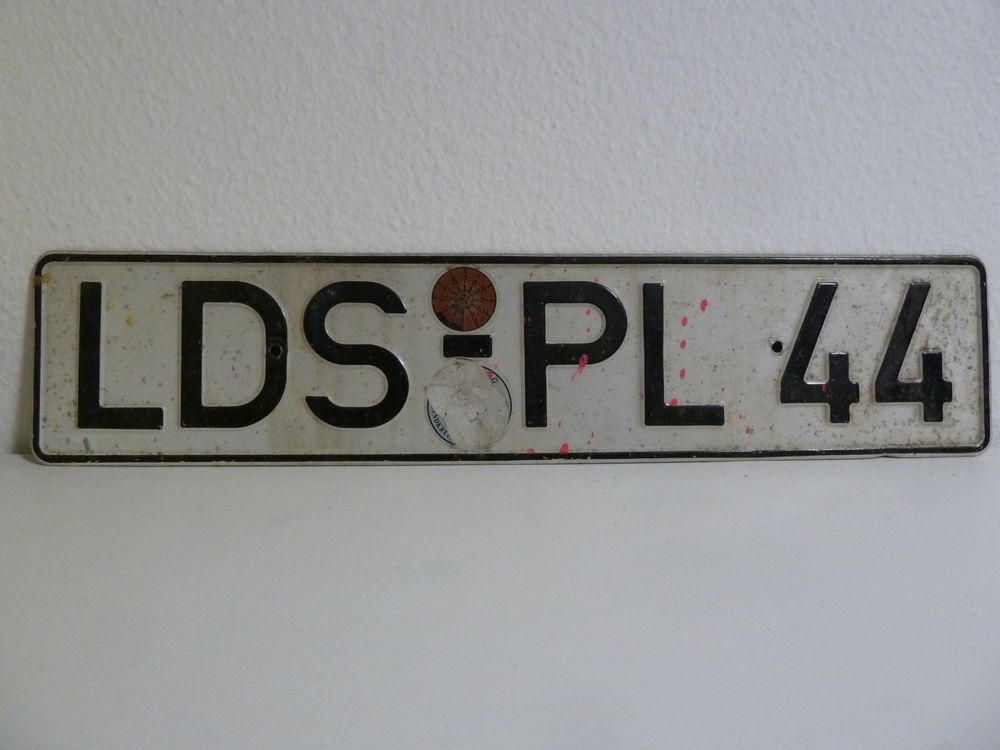 Nummernschild / Auto / Kfz-Kennzeichen Deutschland LDS-PL 44 (Gebraucht ...