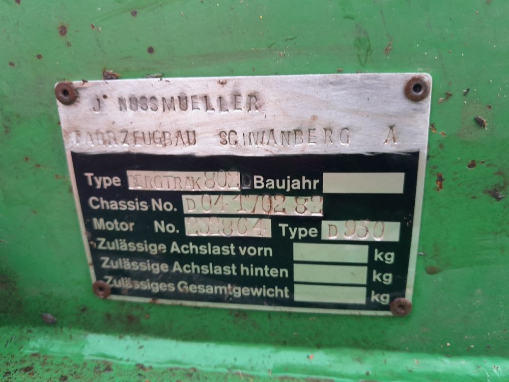 Rassant MM2 Bergtrak 802 (Gebraucht) in Hinterforst für CHF 2750 – nur ...