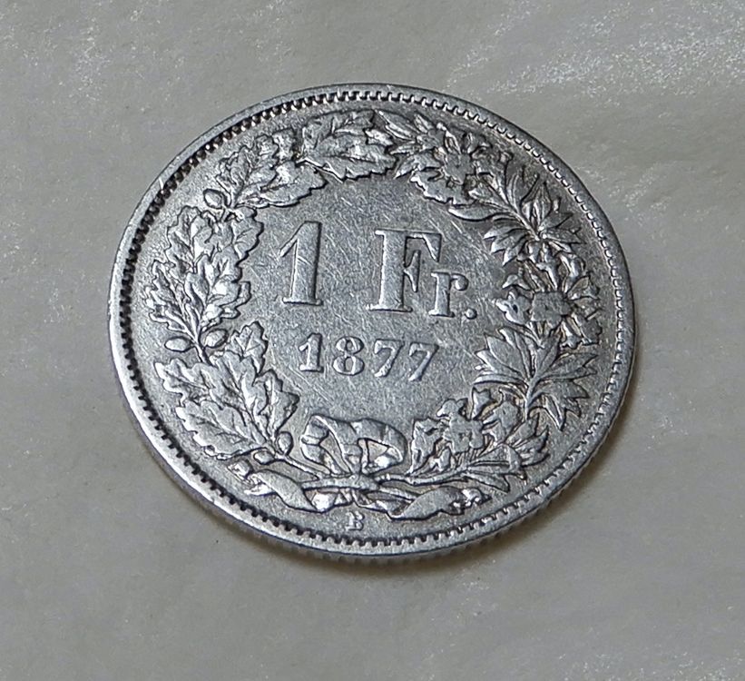Silber Münze, 1877 , 1 Franken | Kaufen auf Ricardo