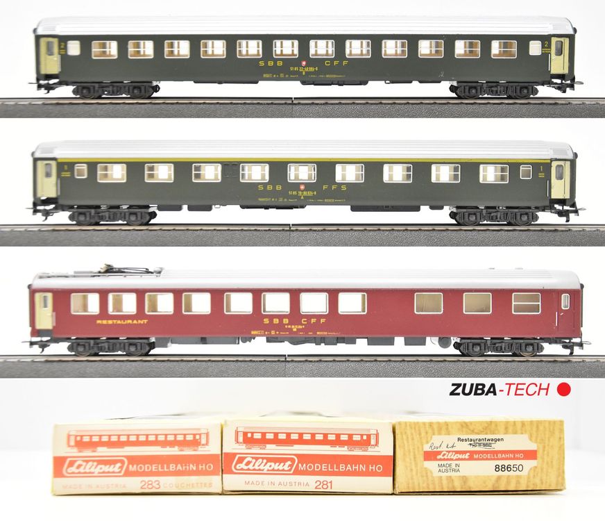 Liliput 3x UIC-X Personenwagen der SBB H0 GS mit OVP (Gebraucht) in St. Gallen für CHF 28 – mit ...