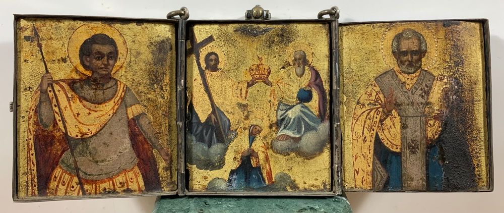 Antike Russische Reise Ikone mit Russischem Silber (Gebraucht) in Root für CHF 355 – mit ...