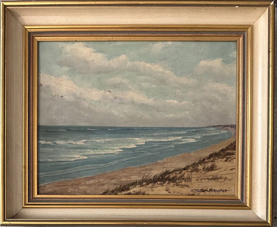 G.Muller Fraustatt (XX) Küsten Szene Gemälde | Kaufen auf Ricardo