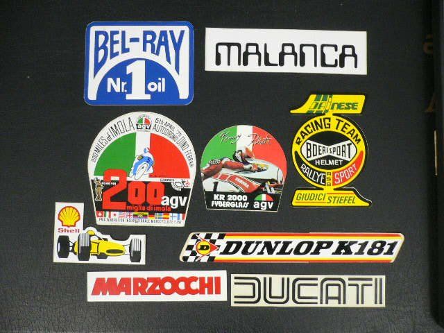 Sticker, Autocollant-vintage AGV, Bel-Ray, Shell, Marzocchi (Neu ...