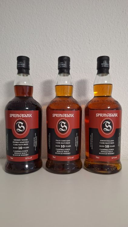 Springbank 10 Cask Strength Set 3 Flaschen (Neu und originalverpackt ...