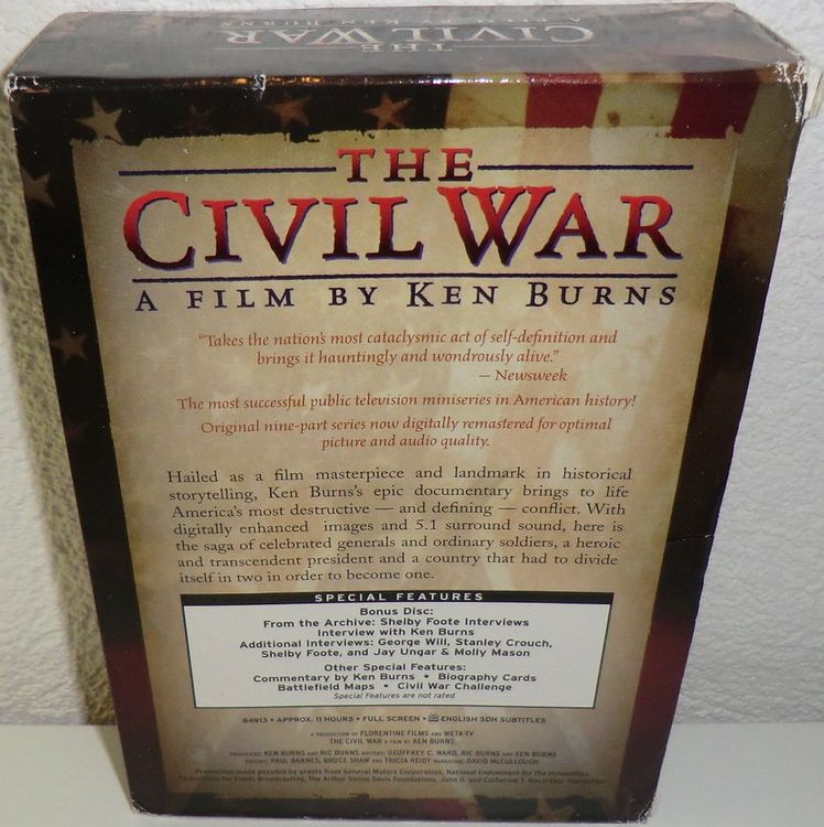 The Civil War - Ken Burns DVD-Komplettset. US-Bürgerkrieg (Gebraucht ...