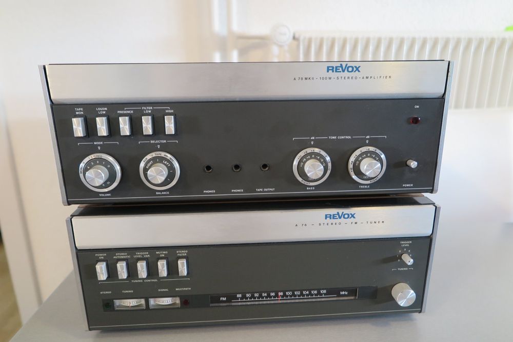 ReVox A78 MKII Amplifier & ReVox A76 Stereo FM Tuner (D'occasion) à Wangen an der aare pour CHF ...