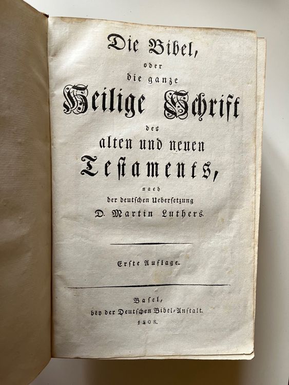 Bibel aus 1808 - die ganze heilige Schrift | Kaufen auf Ricardo