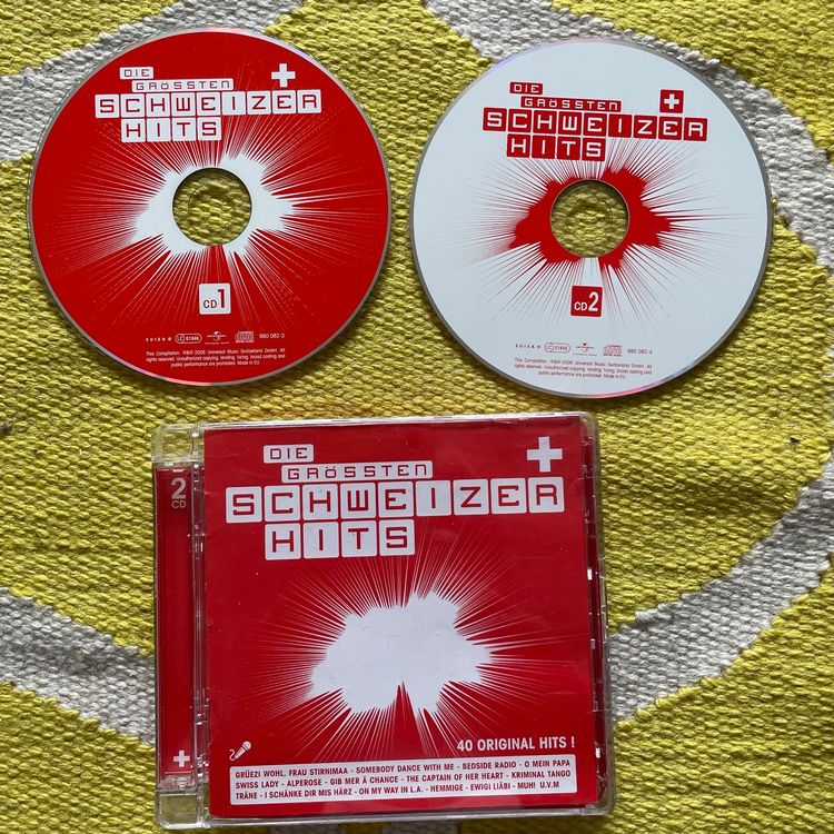 DIE GRÖSSTEN SCHWEIZER HITS-2CD TEIL 1 40 ORIGINAL HITS (Gebraucht) in Rorschacherberg für CHF 4 ...