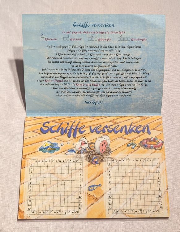 Diddl Maus Blätter - Block ca. 40 Blätter Schiffe versenken (Neu ...