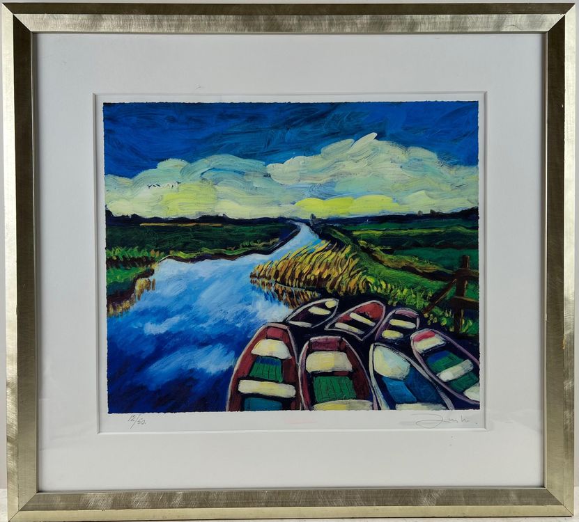 Grosser Landschaft Lithographie Nummeriert mit Handsigniert. (Gebraucht) in Neuhausen am ...