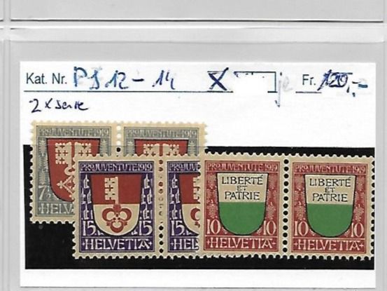 PJ ** 1919 2xSerie Kat: CHF 120.- (Neu (gemäss Beschreibung)) in Basel für CHF 5 – mit Lieferung ...