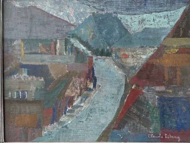 Claude Estang, peinture à l'huile sur bois (Gebraucht) in Perroy für ...