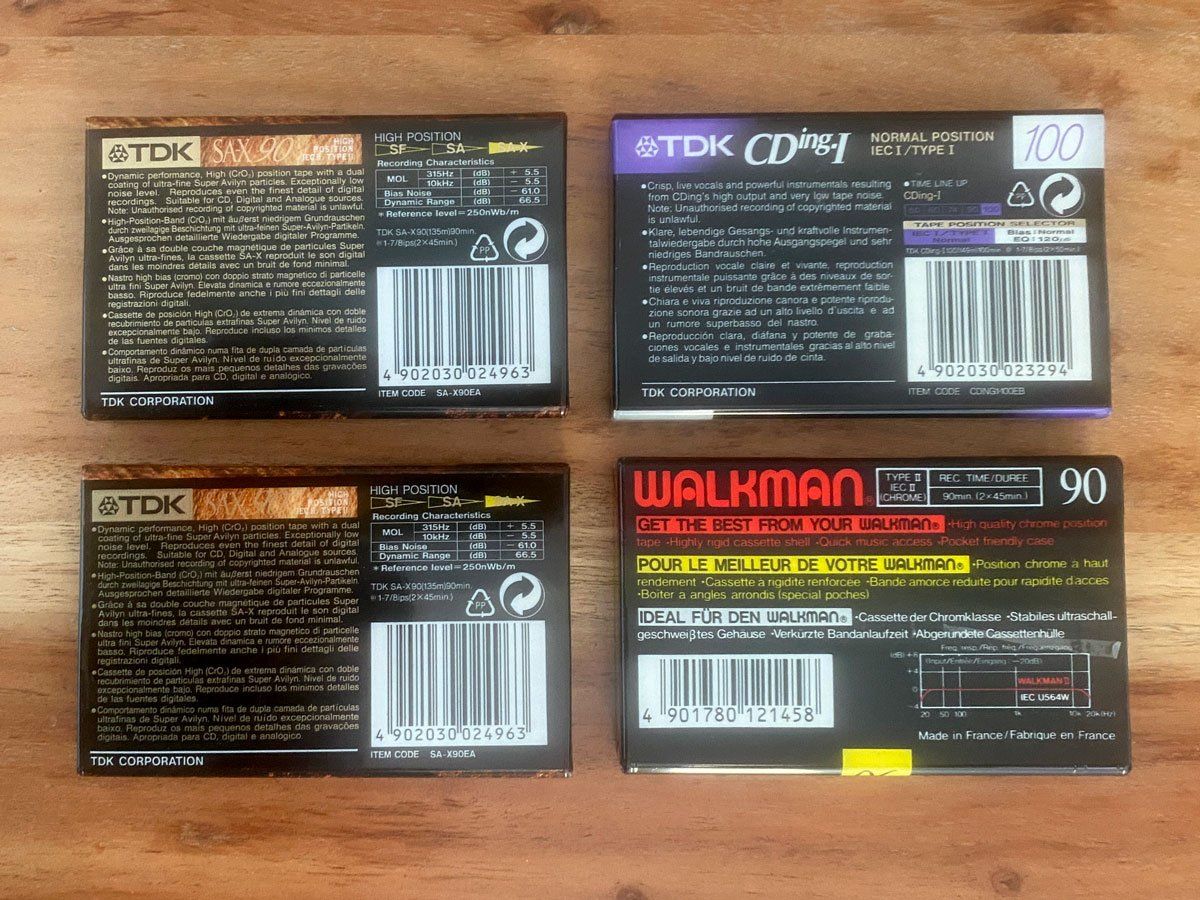 TDK SA-X / CDing-1 / Sony Walkman – NEU OVP – 4er Set (Neu und ...