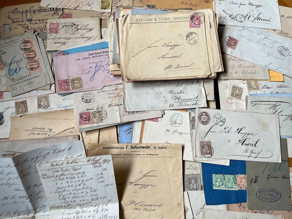 Schachtel mit rund 180 alten Briefen/Couverts ca. 1870 CH (Gebraucht ...