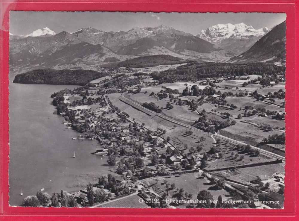 FLIEGERAUFNAHME VON EINIGEN AM THUNERSEE, 30.7.1962 | Kaufen auf Ricardo