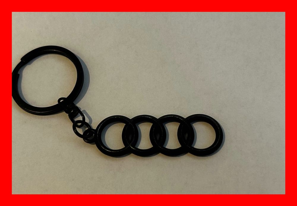 Audi Schlüsselanhänger Metall Keychain Schwarz A3 A4 A5 A6 | Kaufen auf ...