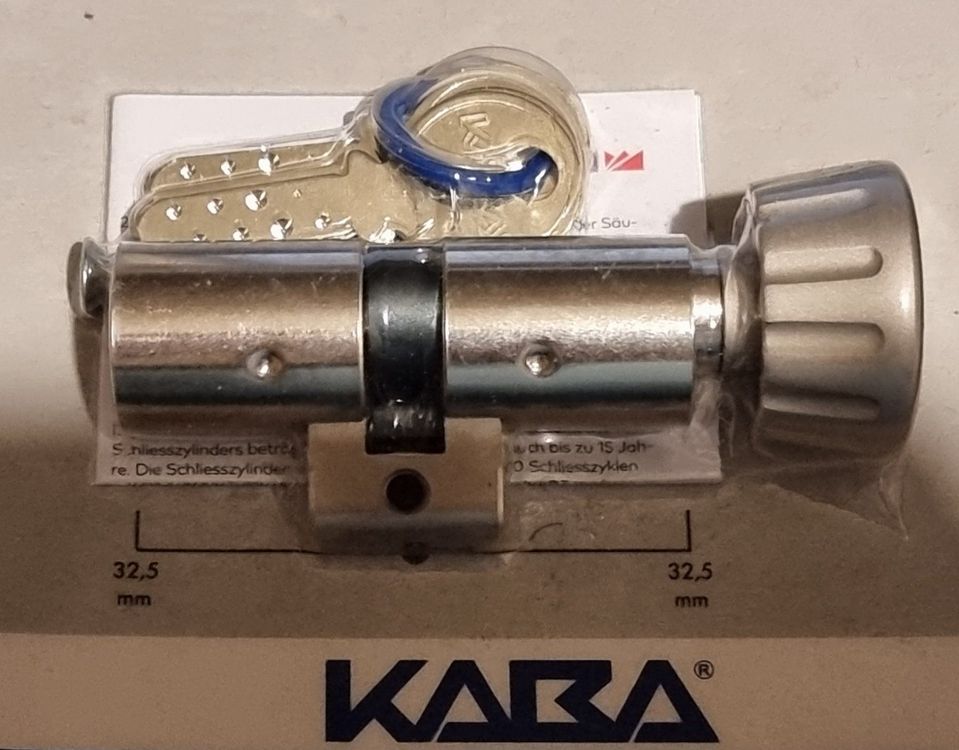 Drehknopfzylinder Kaba Länge: 90 mm, Ø: 22 mm (Neu und originalverpackt ...
