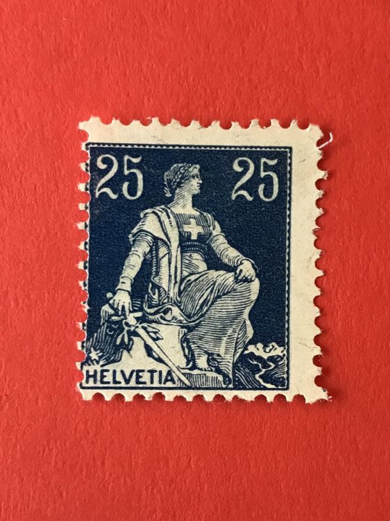 Helvétie épée décalé 25Rp sans gomme et pas oblitérer 1908 | Kaufen auf ...